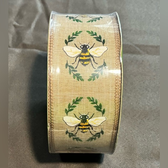 Other | Members Mark Premium Wired Edge Ribbon With Bee Design 25 Wide ...